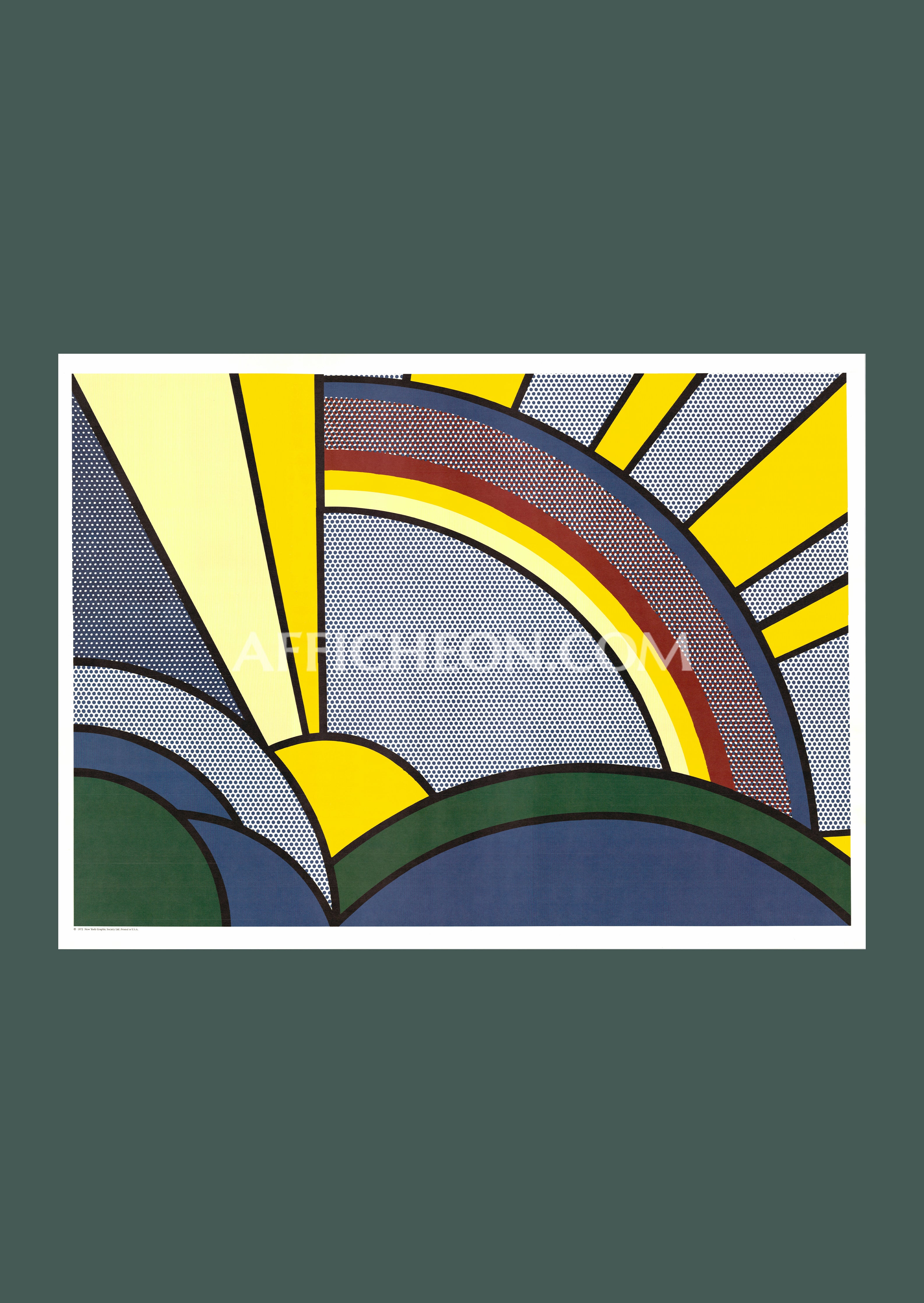 Roy Lichtenstein 'Modern Sun Rays' 1972 Vintage Original Poster Print ...