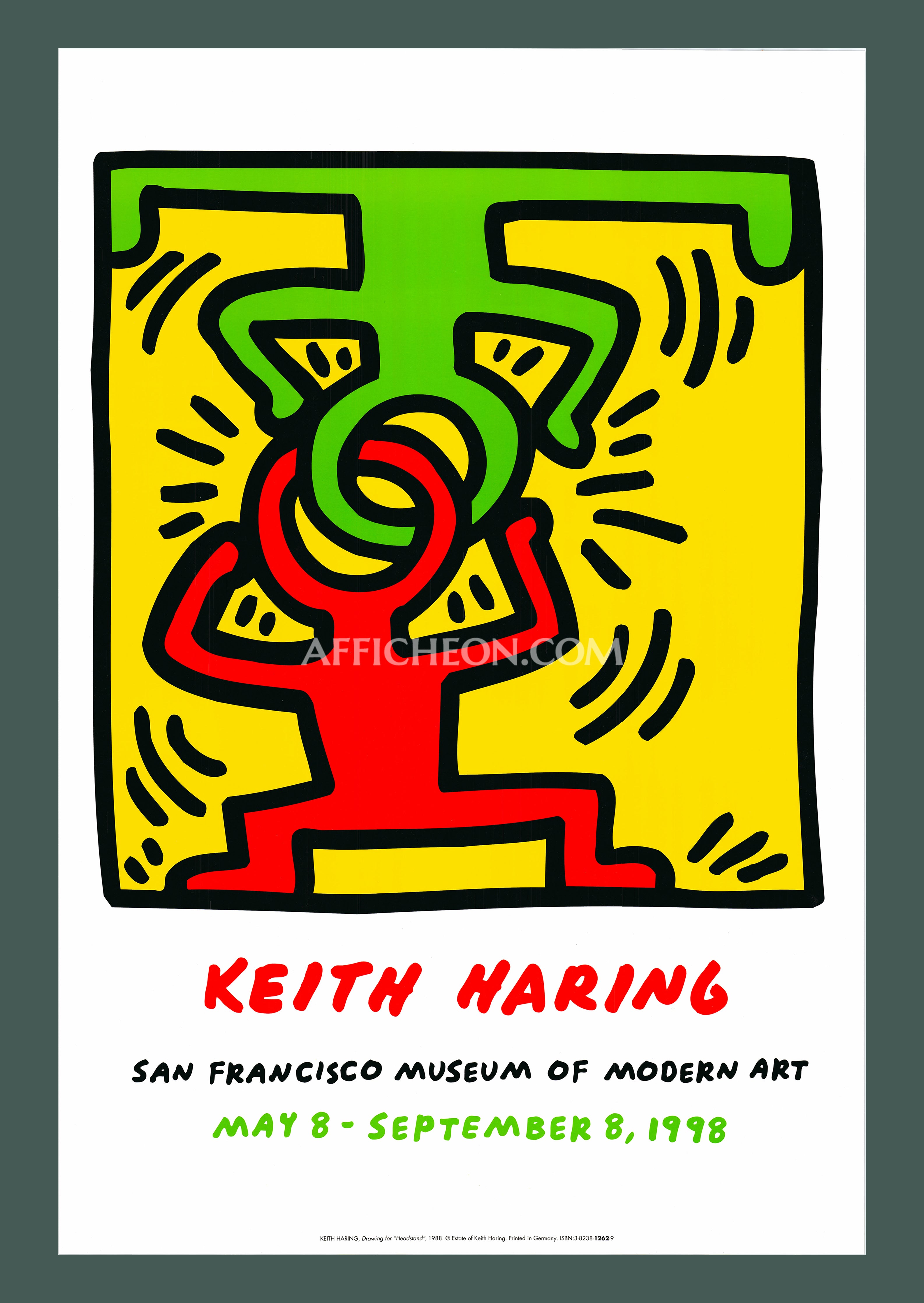Keith Haring 'Untitled (Headstand)' 1998 Vintage Original Poster Print ...